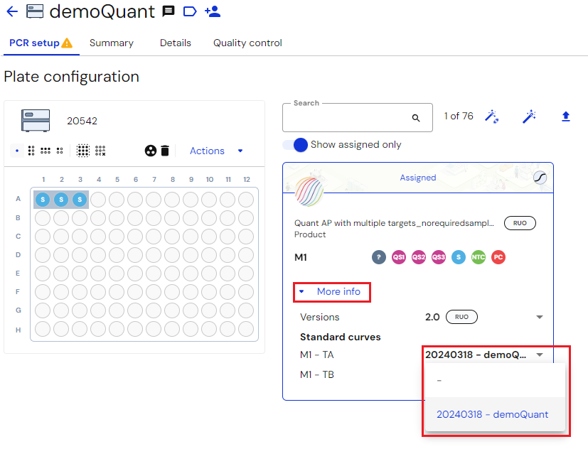 PCR tab – FastFinder